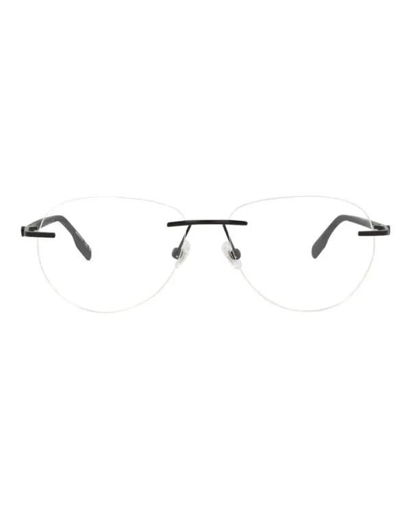 Montblanc Roundframe Metal Optical Frames - Black Black Transparent (mb0186o/30011382/001)