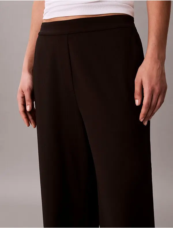 Calvin Klein Stretch Crepe Travel Pants - Black