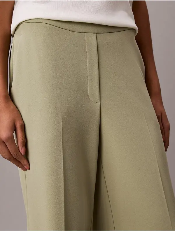 Calvin Klein Stretch Crepe Travel Pants - Tea
