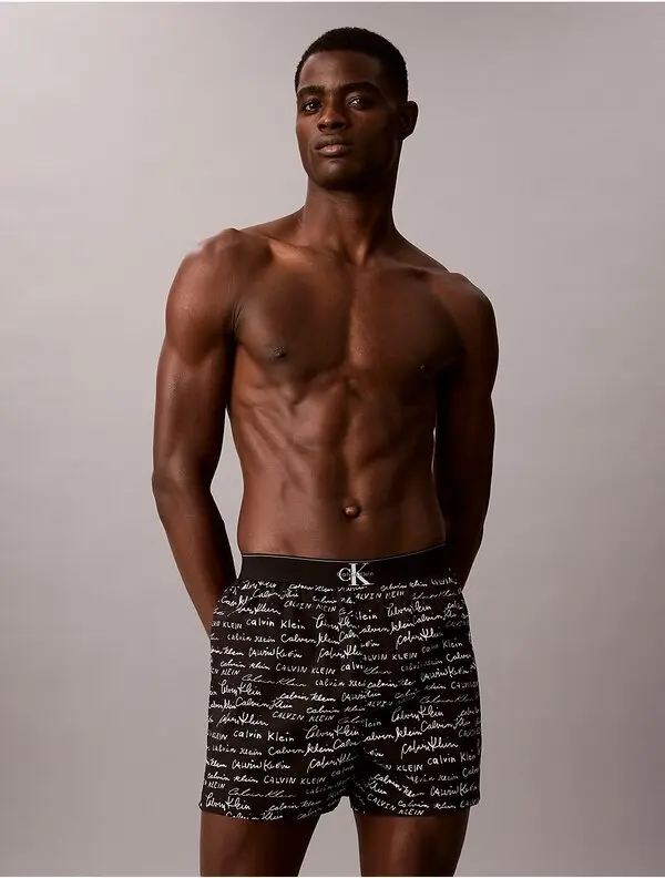 Calvin Klein Monogram Logo Slim Boxer - Black