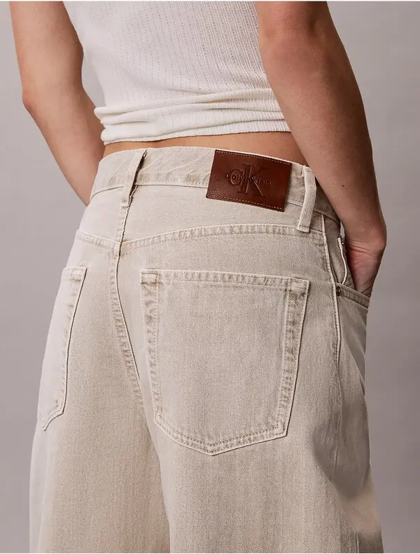 Calvin Klein Relaxed Barrel Jeans - Marbled Bone