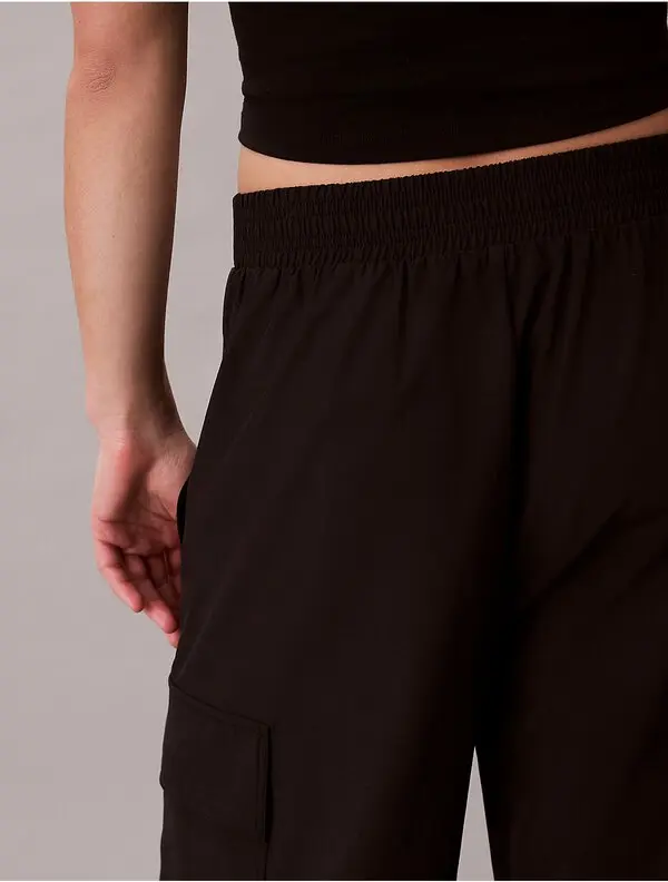 Calvin Klein Commuter Wide Leg Cargo Pants - Black