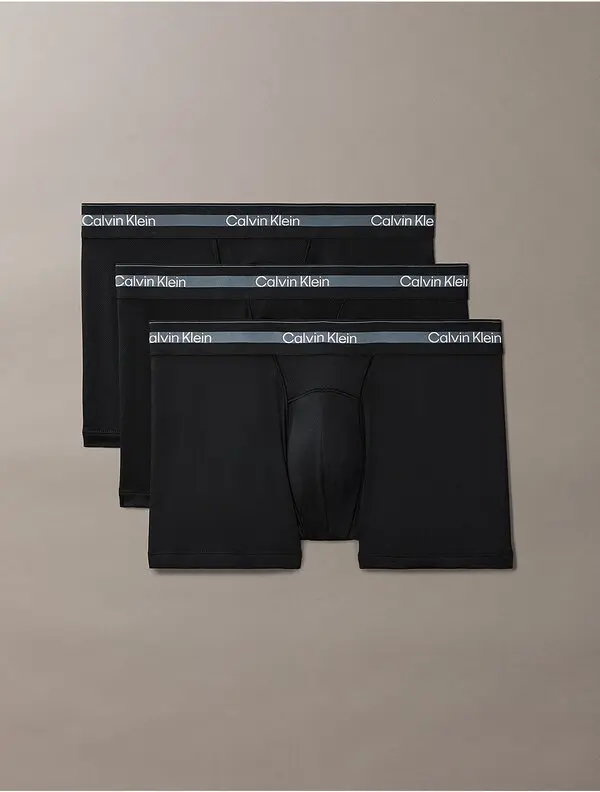 Calvin Klein Icon Active Mesh 3-pack Trunk - Black/black/black