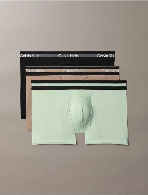 Calvin Klein Icon Active Mesh 3-pack Trunk - Seafoam Wave Multi