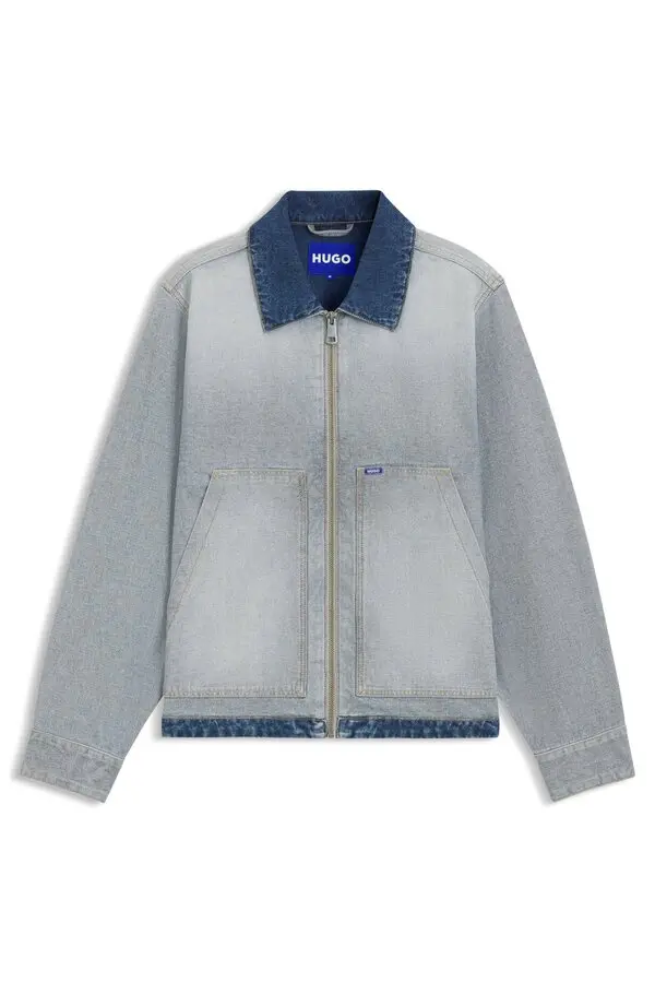 Hugo Denim Jacket With Inside-out Styling
