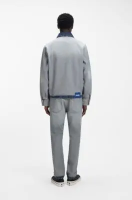 Hugo Denim Jacket With Inside-out Styling