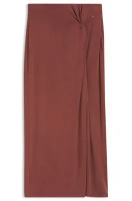 BOSS Jersey Maxi Skirt With Twist Detail