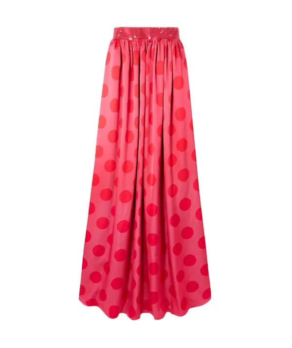 DIMA AYAD Strapless Sequin-embellished Polka-dot Gown