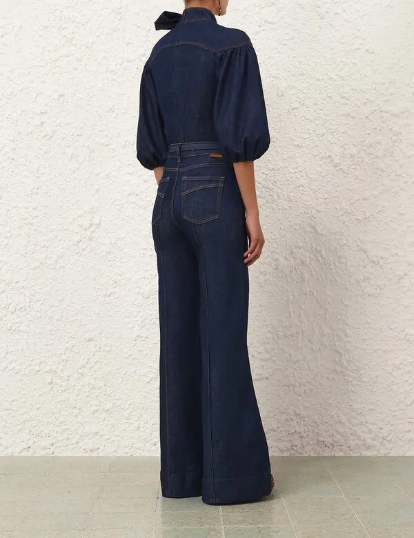Zimmermann Denim Fitted Blouse