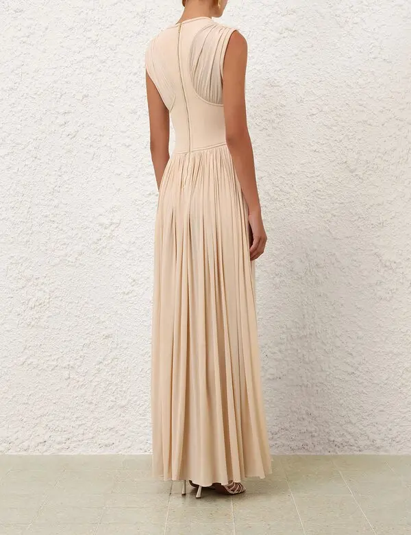 ZIMMERMANNWEAR Luna Column Maxi Dress - Cream