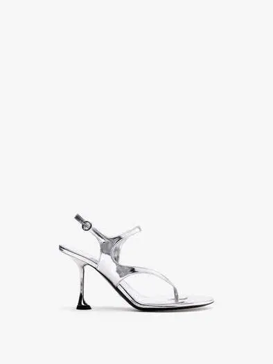 Proenza Schouler Tee Thong Sandals - Silver