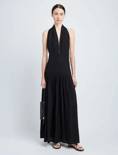 Proenza Schouler Tala Halter Dress - Black