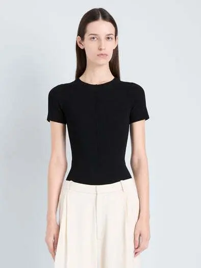 Proenza Schouler Ribbed Knit Top - Black