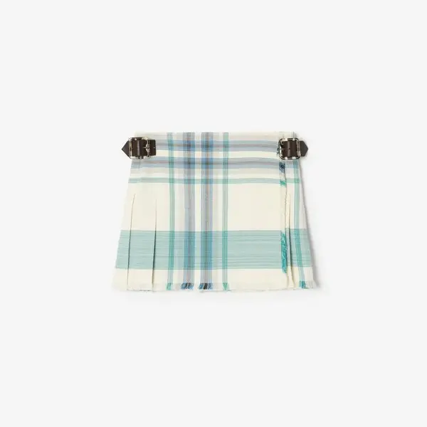 Burberry Check Viscose Blend Mini Kilt
