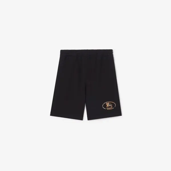 Burberry Knight Stamp Cotton Shorts