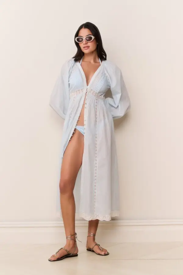 LoveShackFancy Crissy Cotton Cover-up Dress
