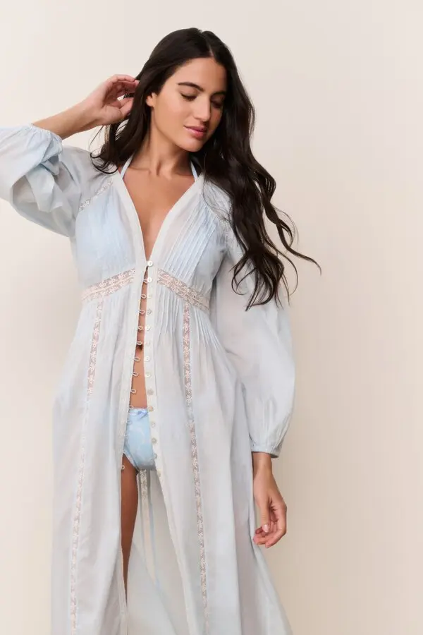 LoveShackFancy Crissy Cotton Cover-up Dress
