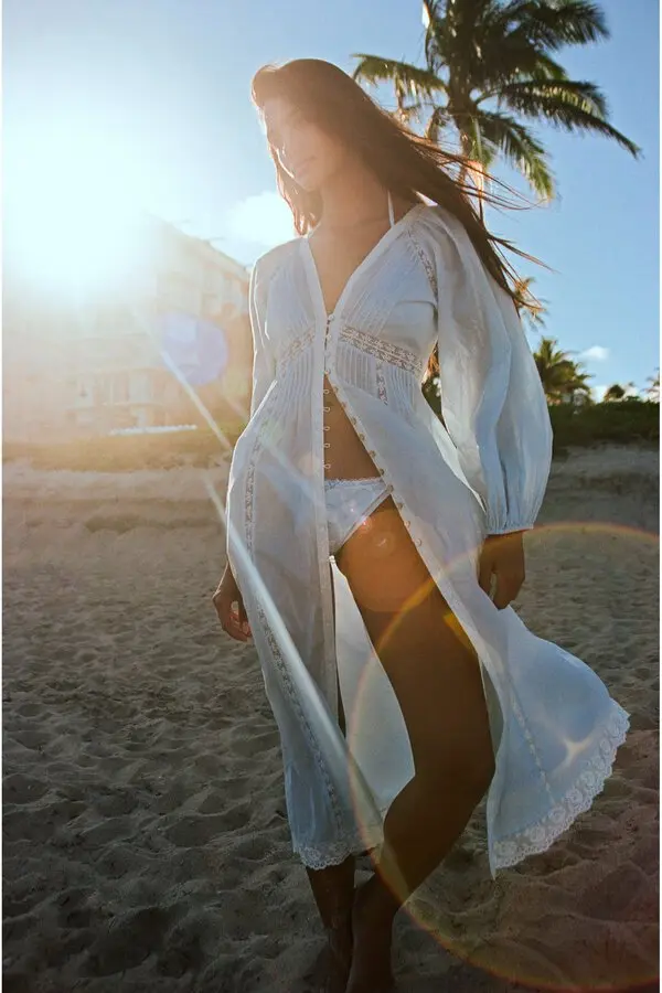 LoveShackFancy Crissy Cotton Cover-up Dress