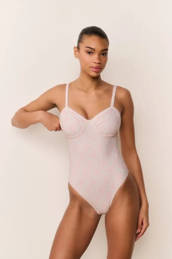 LoveShackFancy Brooksie Bow One-piece Swimsuit - Chantilly