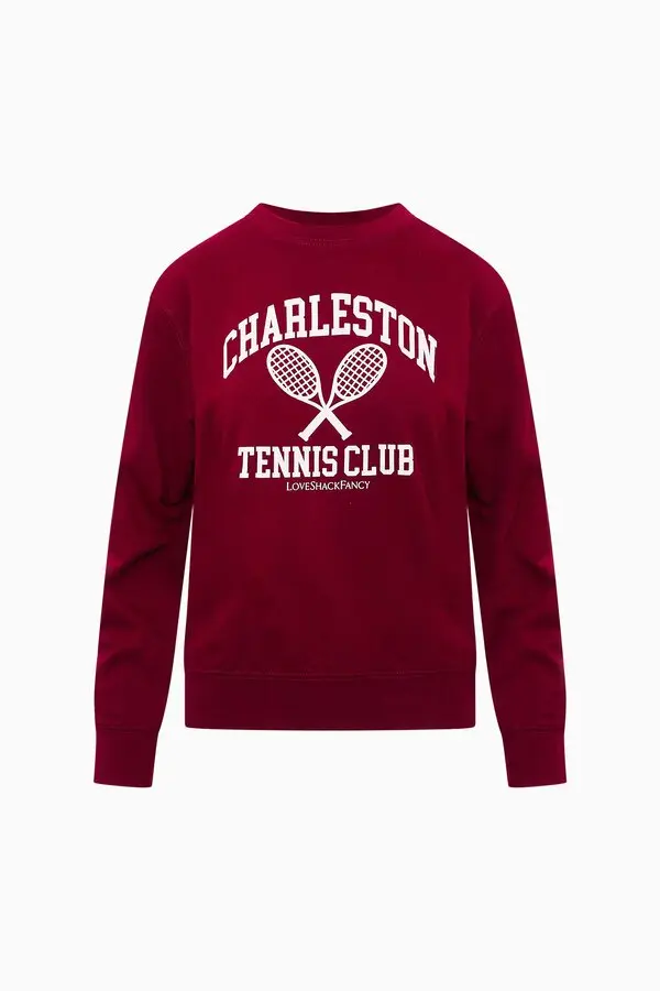 LoveShackFancy Charleston Tennis Graphic Top