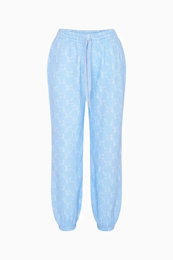 LoveShackFancy Bow Print Sweatpants