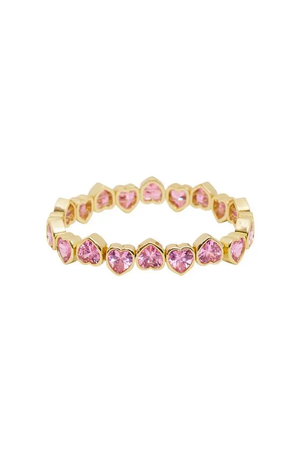LoveShackFancy Erin Wachs Heart Stretch Bracelet - Pink