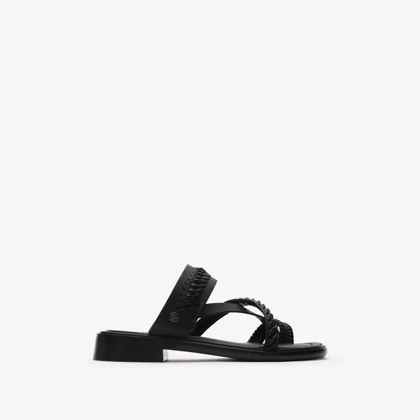 Burberry Baez" Nappa Leather Sandals With Laser-cut Straps