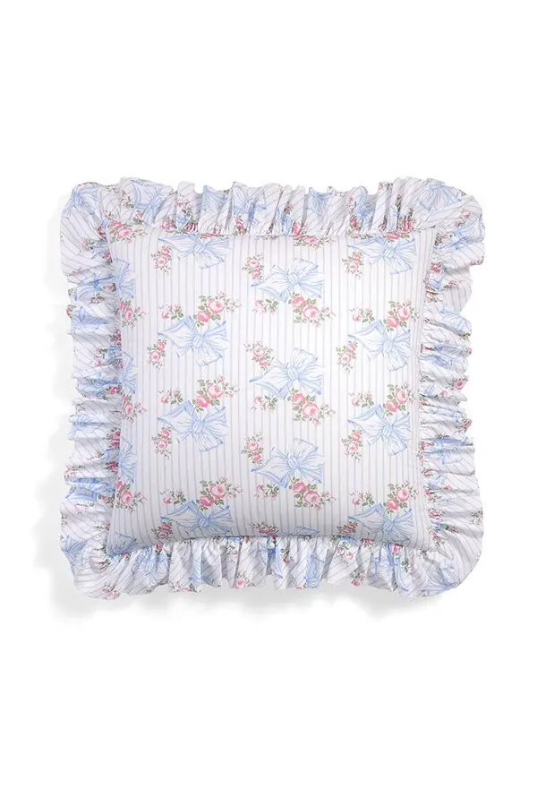 LoveShackFancy Ruffle Throw Pillow - Pastel Blue