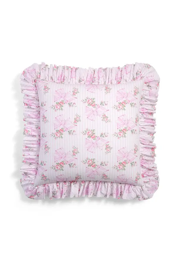 LoveShackFancy Ruffle Throw Pillow - Pink Mint