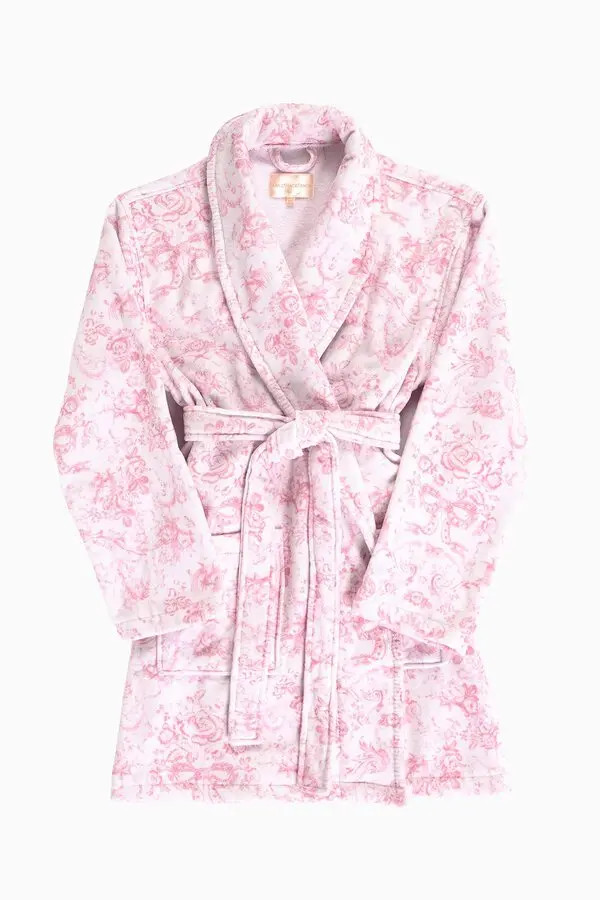 LoveShackFancy Indie Cotton Bath Robe - Cupids Pink