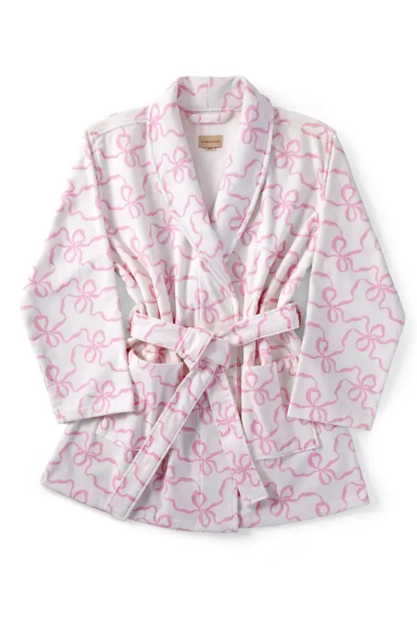 LoveShackFancy Indie Cotton Bath Robe - Pink Bonnet