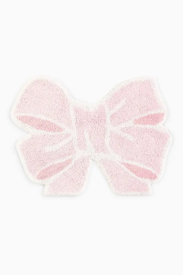 LoveShackFancy Bow Bath Rug - Petal Pink