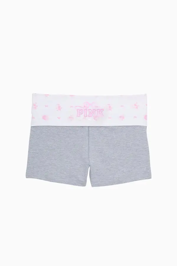 LoveShackFancy Pink X Cotton Foldover Micro Shorts