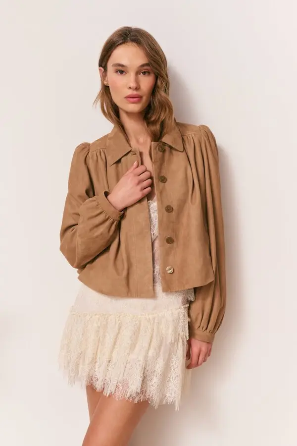 LoveShackFancy Eris Suede Jacket