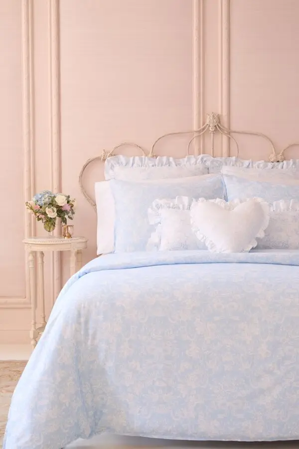 LoveShackFancy Floral Duvet Cover + Sham Set - Icy Wind