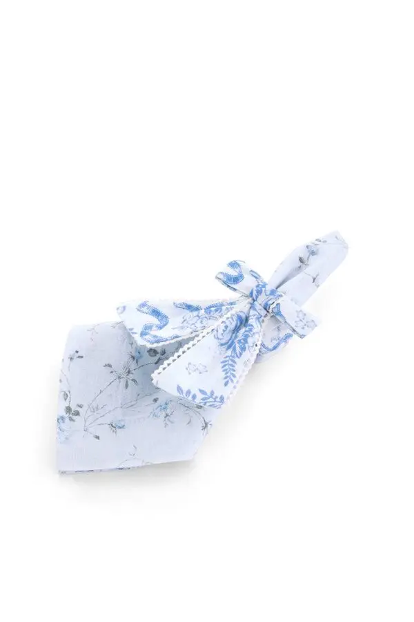 LoveShackFancy Bow Napkin Rings Set Of 4 - Blissful Blue