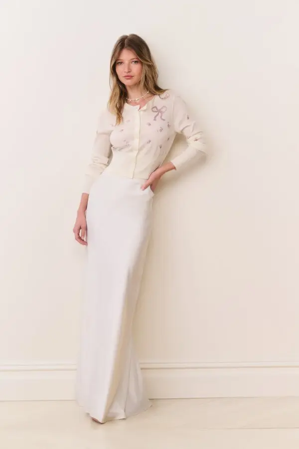 LoveShackFancy Maurine Maxi Skirt - Ivory