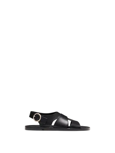 Proenza Schouler Capri Fisherman Sandals - Black