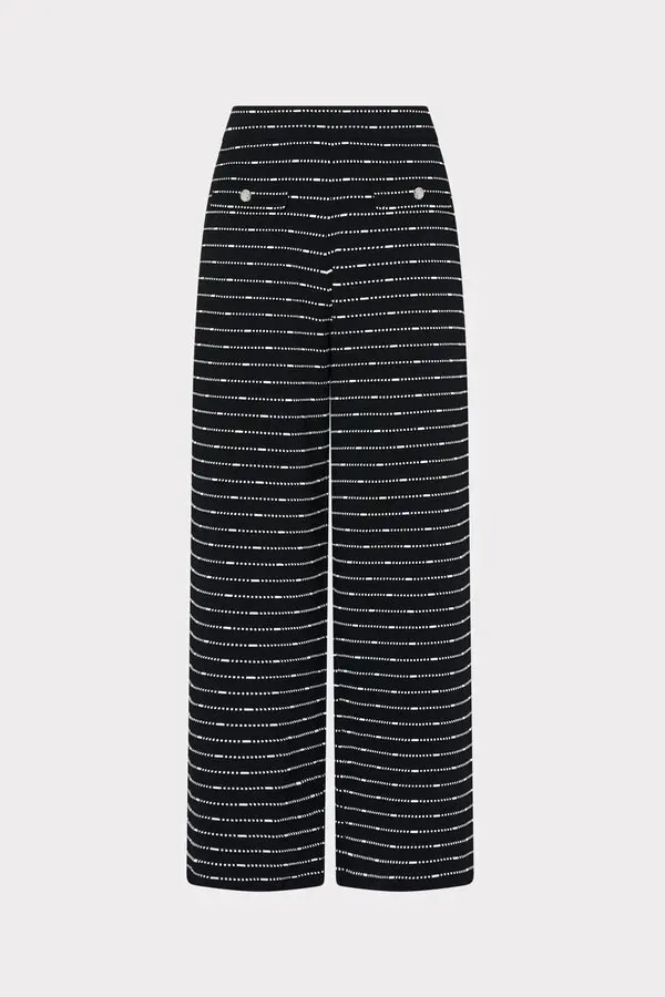 MILLY Lettie Striped Knit Pants