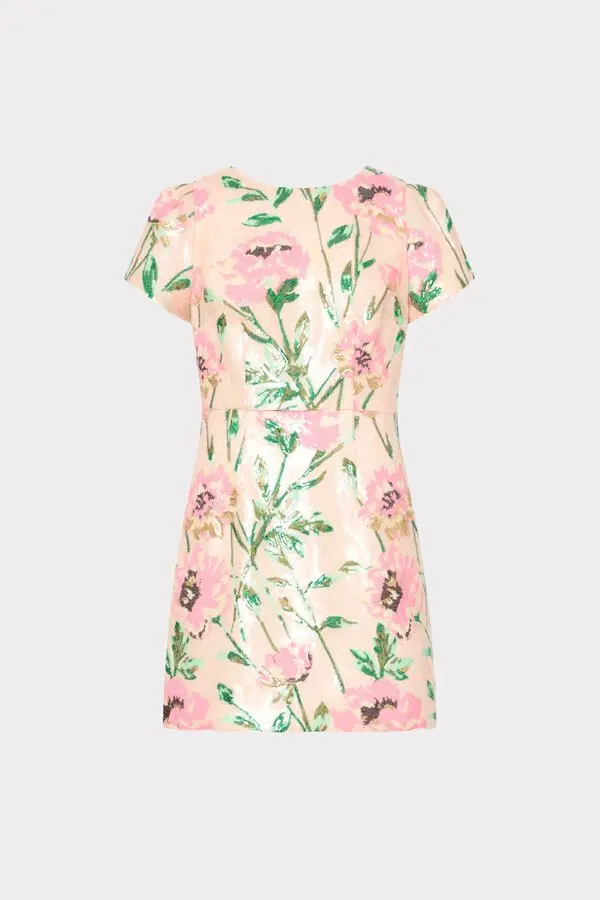 MILLY Rowen Floral Sequin Mini Dress
