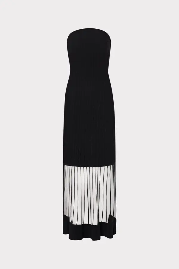 MILLY Dani Strapless Midi Dress
