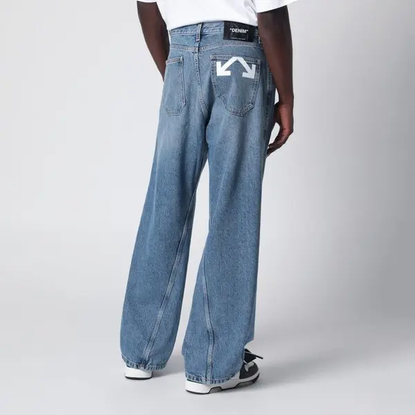Off-White Wide-leg Jeans With Logo