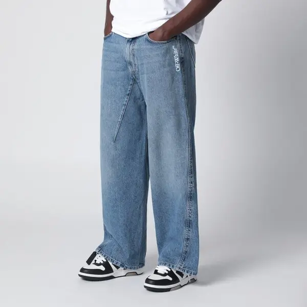 OFF-WHITE™ Wide-leg Jeans With Logo