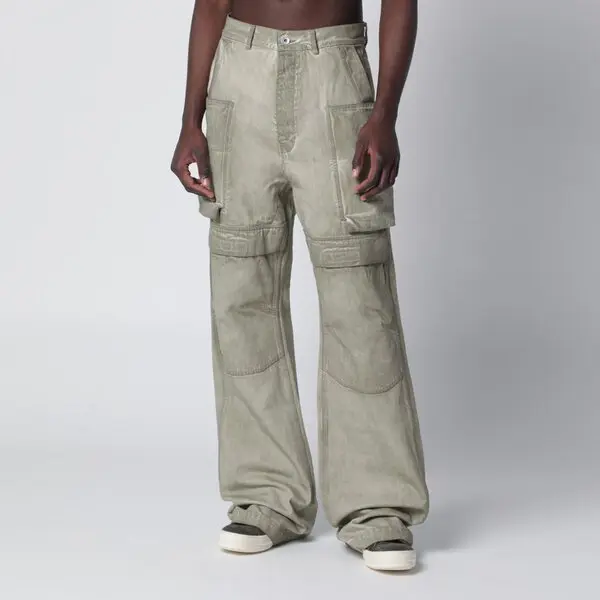 Rick Owens Vintage-effect Cotton Cargo Trousers