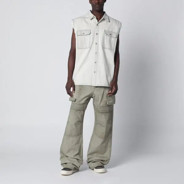 Rick Owens Vintage-effect Cotton Cargo Trousers