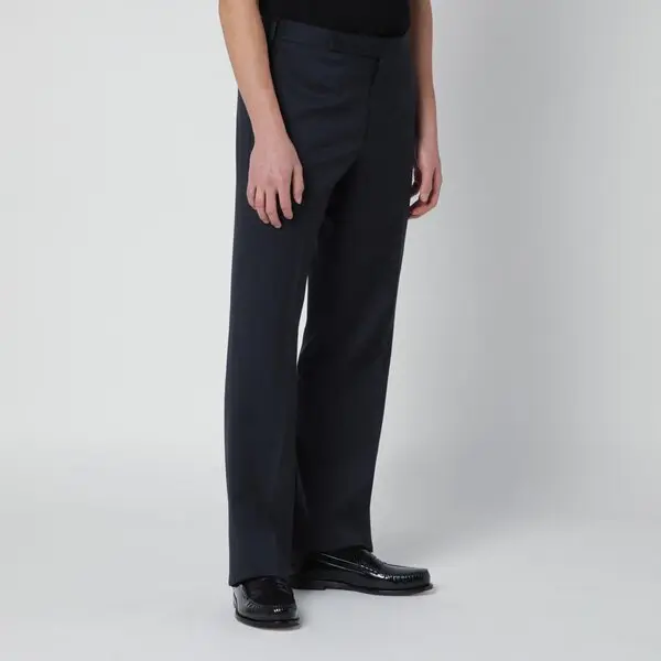 LARDINI Virgin Wool Trousers - Blue