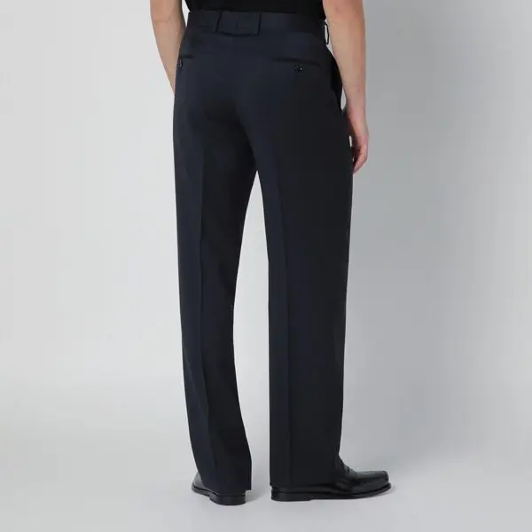 LARDINI Virgin Wool Trousers - Blue