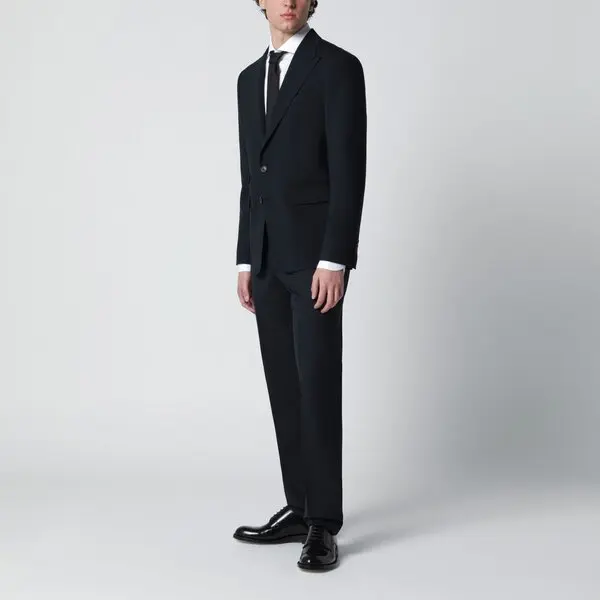 Dsquared2 Navy Single-breasted Suit In Wool Blend - Blue