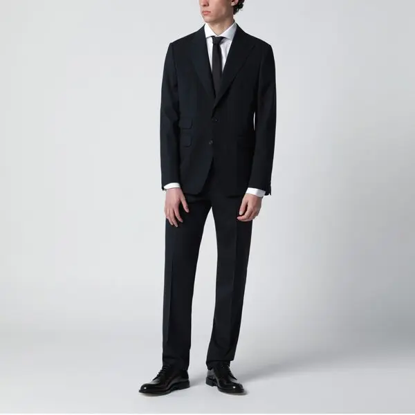 Dsquared2 Navy Single-breasted Suit In Wool Blend - Blue