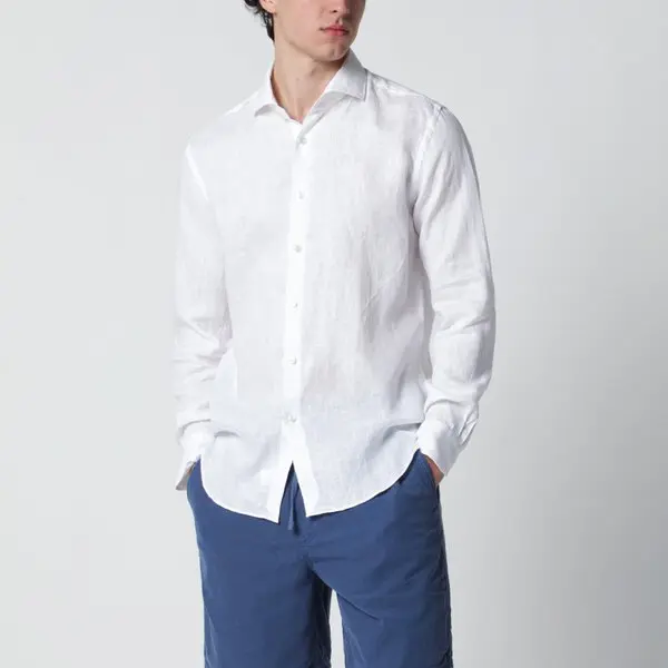 XACUS Tailor Fit Linen Shirt - White